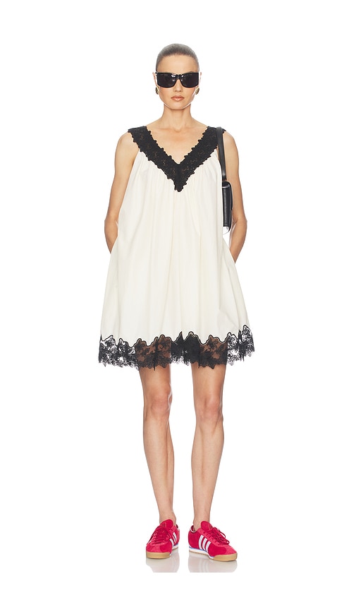 HELSA Helsa Mini Dress With Lace Trim